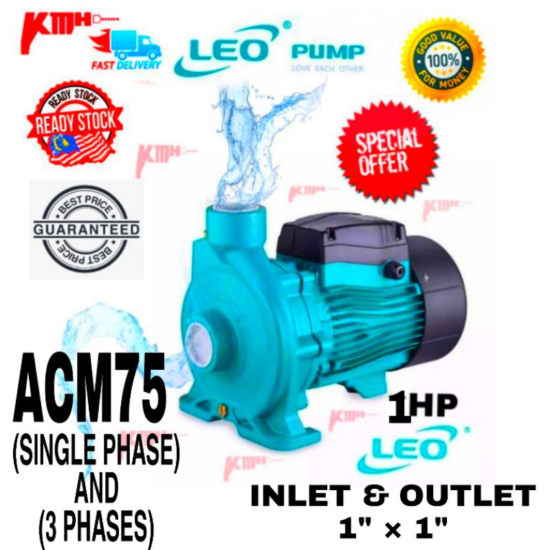 Leo Centrifugal Manual Water Pumps ACM75 ACM-75 0.75kw 1hp 1" | Shopee Malaysia