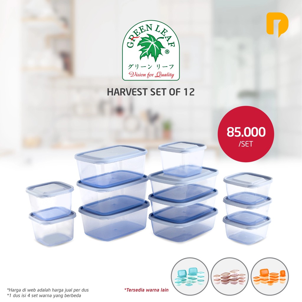 Green Leaf Harvest lunch box set | Food Storage Containers | Food ...