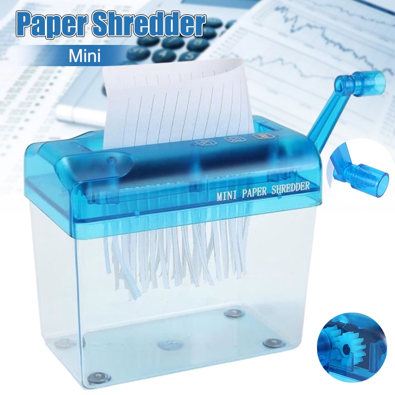 Mini Shredder Manual Cutter Manual Crank Shredder File Destroyer ...
