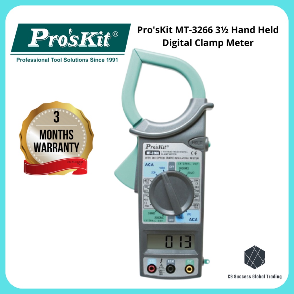 🔥Hot Product🔥 Pro'sKit MT-3266 3½ Hand Held Digital Clamp Meter (3 ...