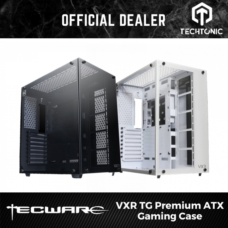Tecware VXR Tempered Glass Premium ATX Gaming Case [Black / White ...