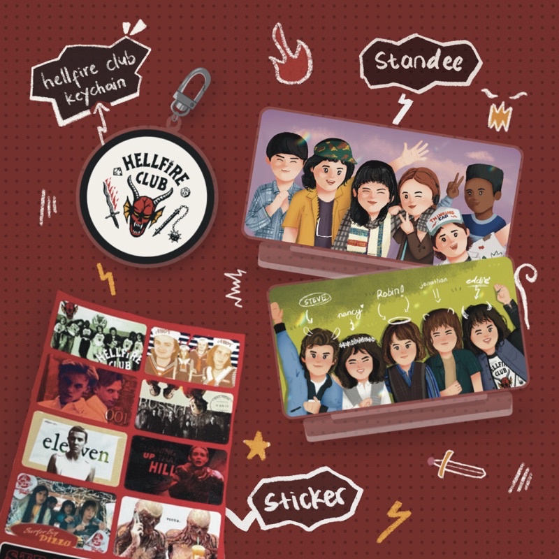 Stranger Things Keychain, Standee, Sticker | Ornchid | Shopee Malaysia