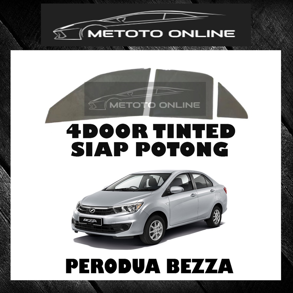 Perodua Bezza 4 Pintu Tinted 2PLY UV 99% Hitam(Gelap 30% 50% 65% 80% 95 ...