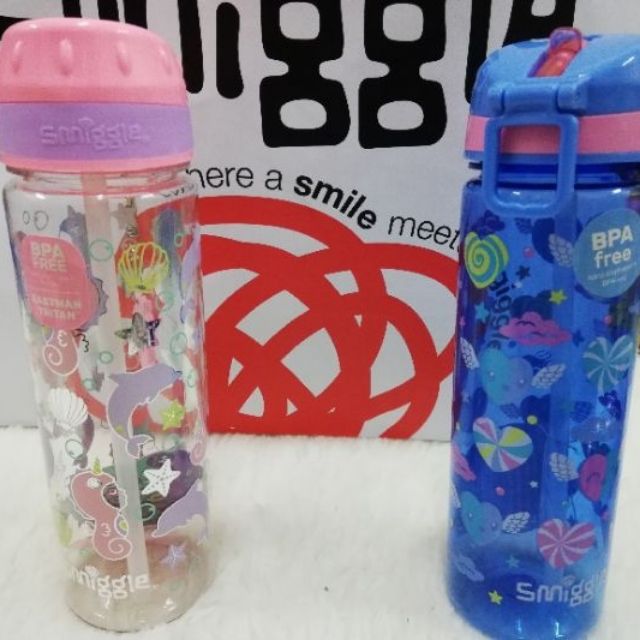 100% Original SMIGGLE Straight Up Drink Bottle, Botol air smiggle ...
