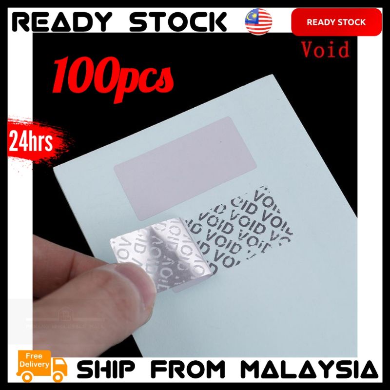 100pcs Matte Surface Silver Blank Security Seal Tamper Proof Warranty ...