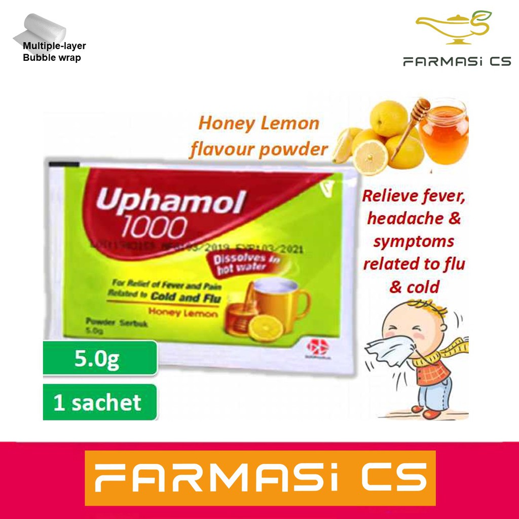 Uphamol 1000 Honey Lemon Flavour Powder 5.0g ( 1 sachet ) EXP:04/2027 ...