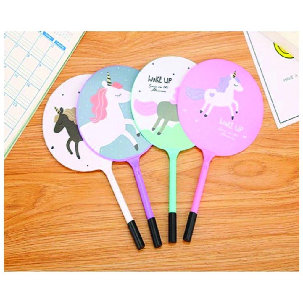 💥READY STOCK💥Unicorn 2in1 Cute Fan Pen (School / Office / Goodies ...