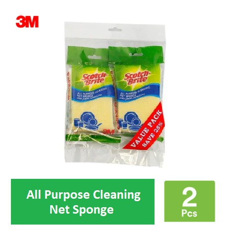 3M Scotch Brite All Purpose Cleaning Net Sponge for Kitchen Dish Wash ...