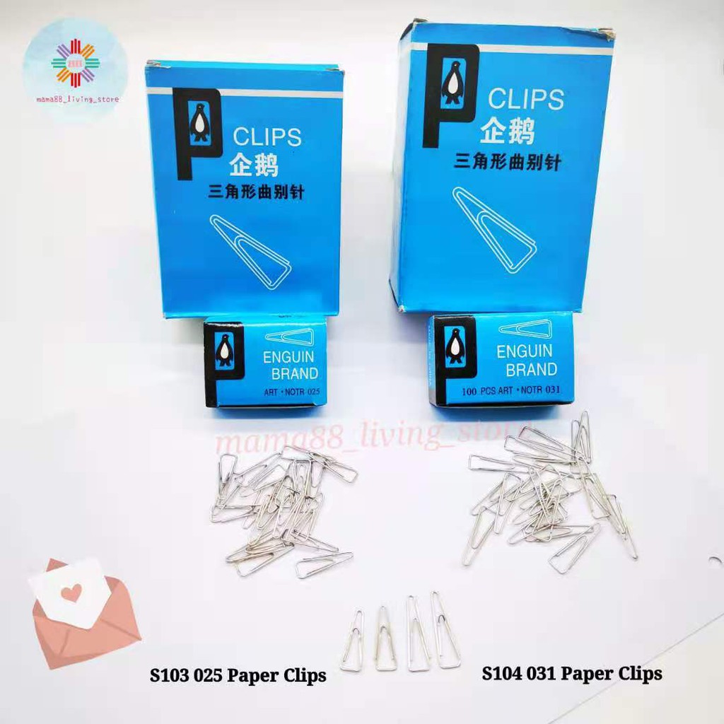 [Ready Stock] 025 / 031 (10 IN 1)Penguin Triangle Paper Clips 三角形回形针 ...