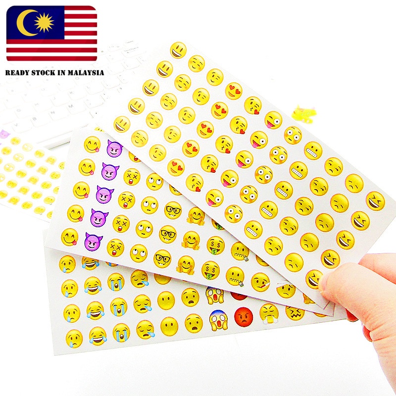 12 Sheets (660pcs) INS Cute Funny Chat Emoji Mini Stickers DIY Decorations Journal Scrapbooking ...