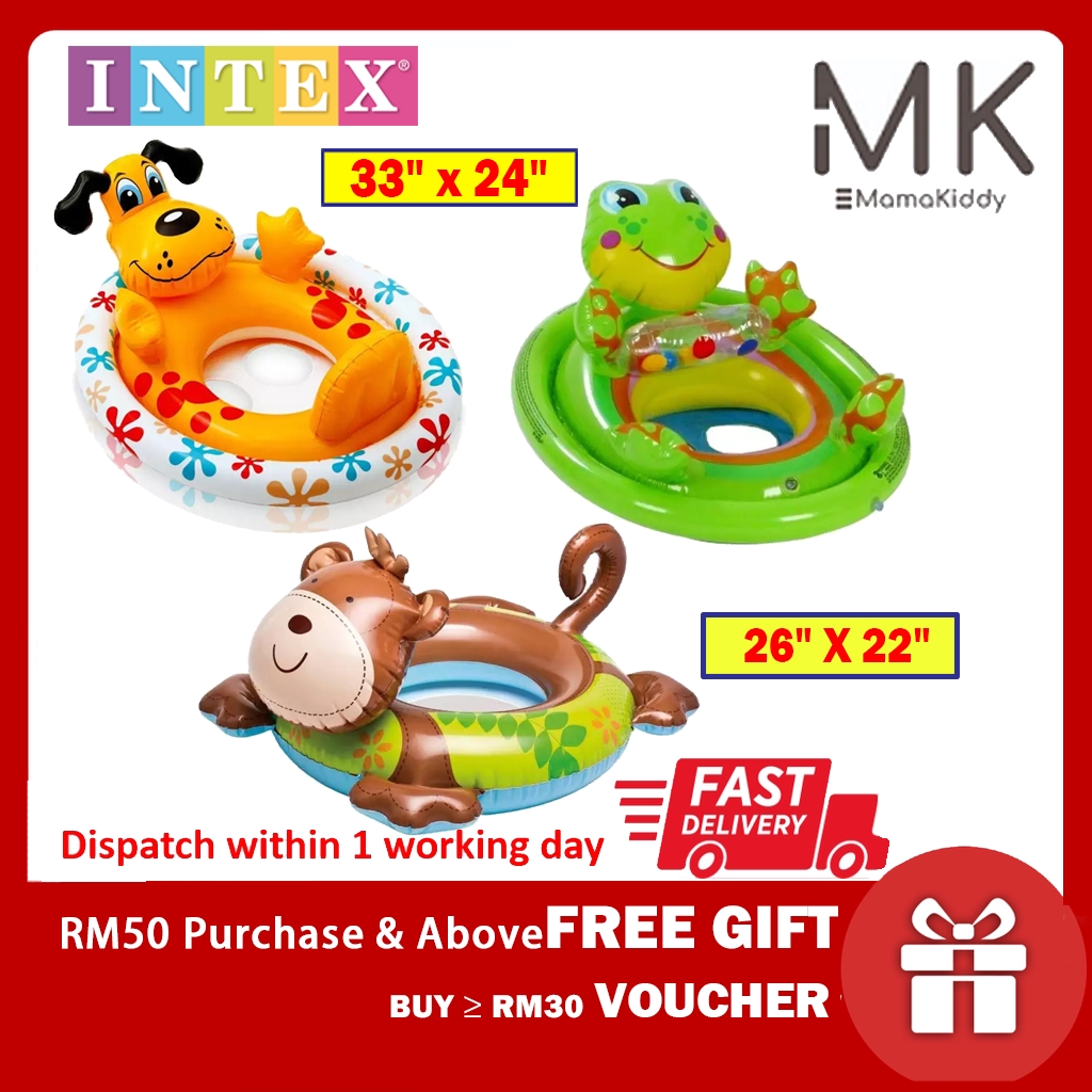Intex Big Animal Swim Ring Pool Float - Monkey/Frog/Dog | Shopee Malaysia