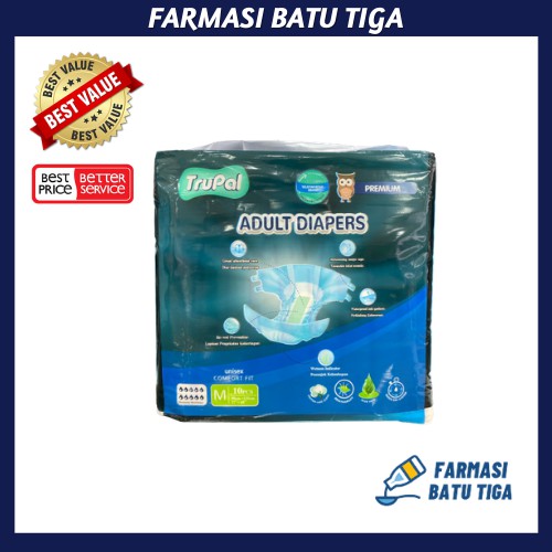 TRUPAL ADULT DIAPERS PREMIUM NIGHT USE (M / L) 10pcs | Shopee Malaysia