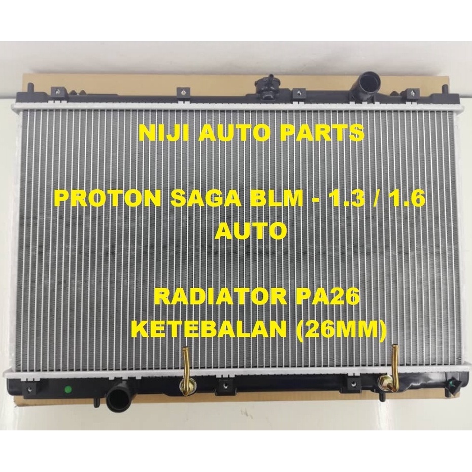 Radiator Proton Saga BLM 1.3 / 1.6 Auto Tangki Air Ketebalan PA26 ...