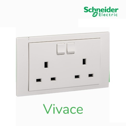 SCHNEIDER Vivace White Series Switches Socket (1G/2G/3G/4G/13A/15A ...