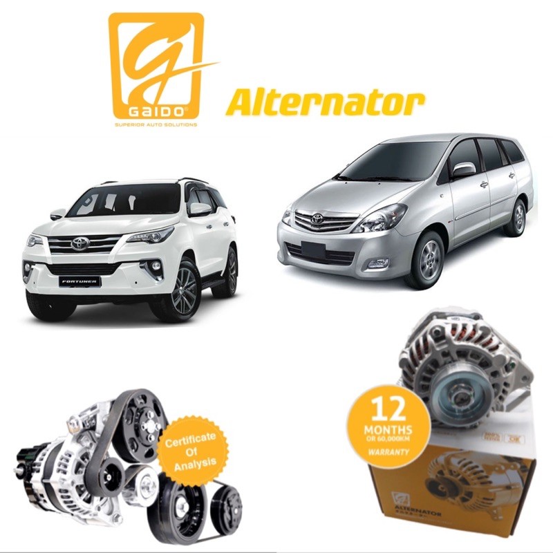 Gaido Super Alternator for Toyota Innova 2.0, Fortuner (Petrol ...