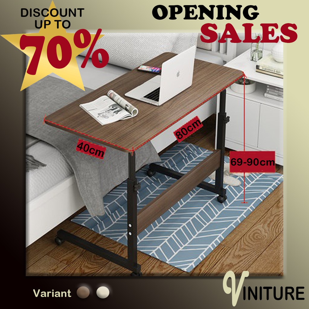 STANDARD Movable Height Adjustable Bedside Table Laptop Table Computer ...