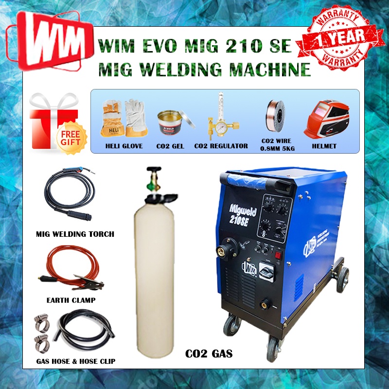 WIM EVO MIG Weld 210SE Welding Machine Welder / MIG WELDING SET (S ...