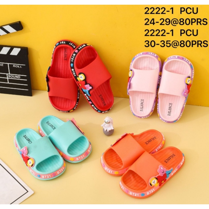 Sandals For Girls Jelly Sandals For Children Imported BT21 Kids 2222-1 ...