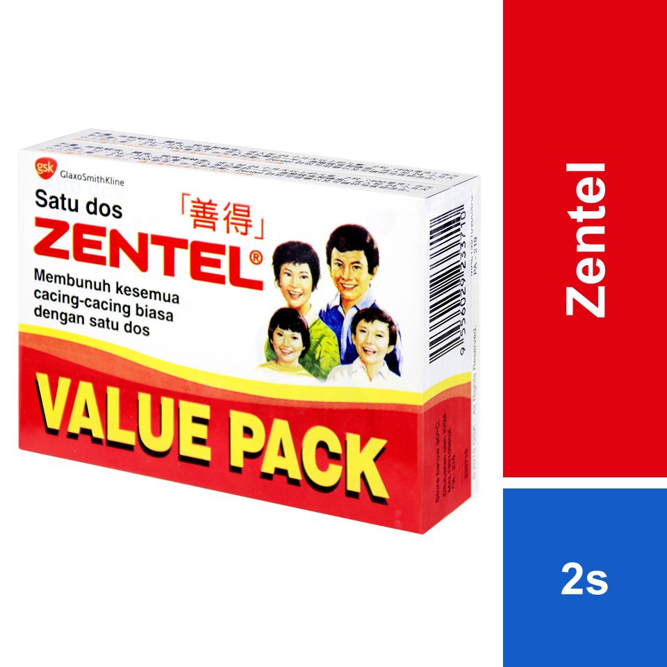 Zentel Tablets Twin Pack 2s | Shopee Malaysia
