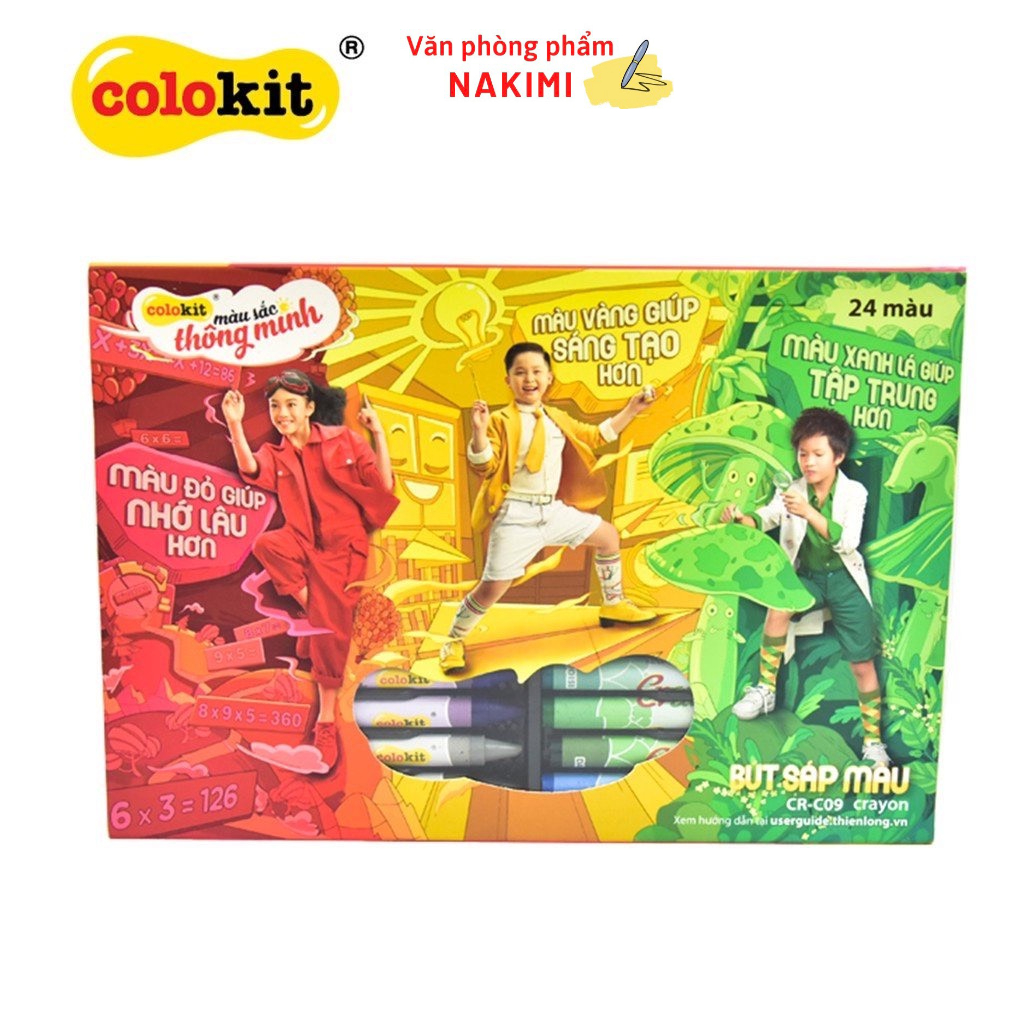 Thien Long CR-C09 crayons, box of 24 cute colors, school supplies ...