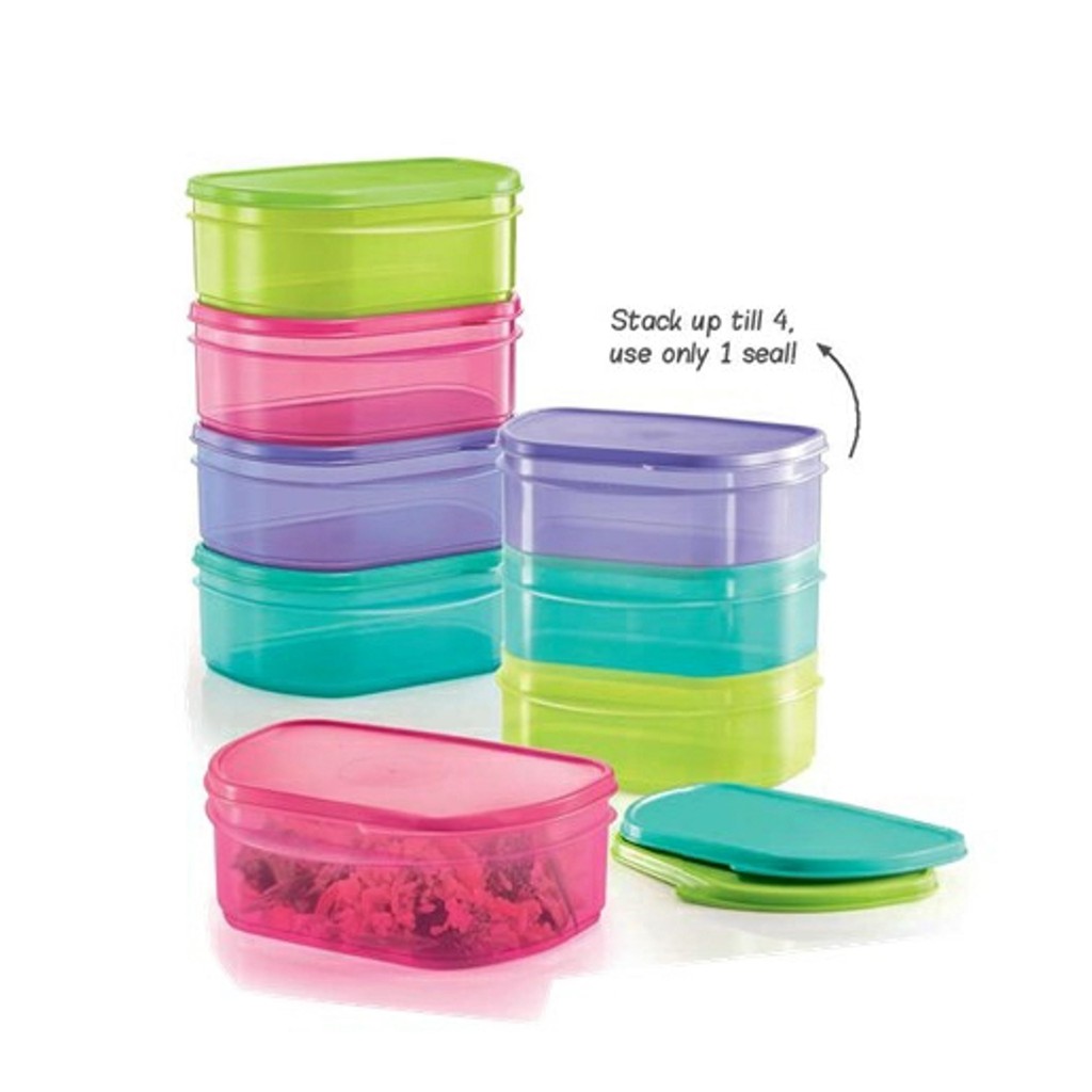 Tupperware Half Fridge Stackable Set (4) 650ml | Shopee Malaysia