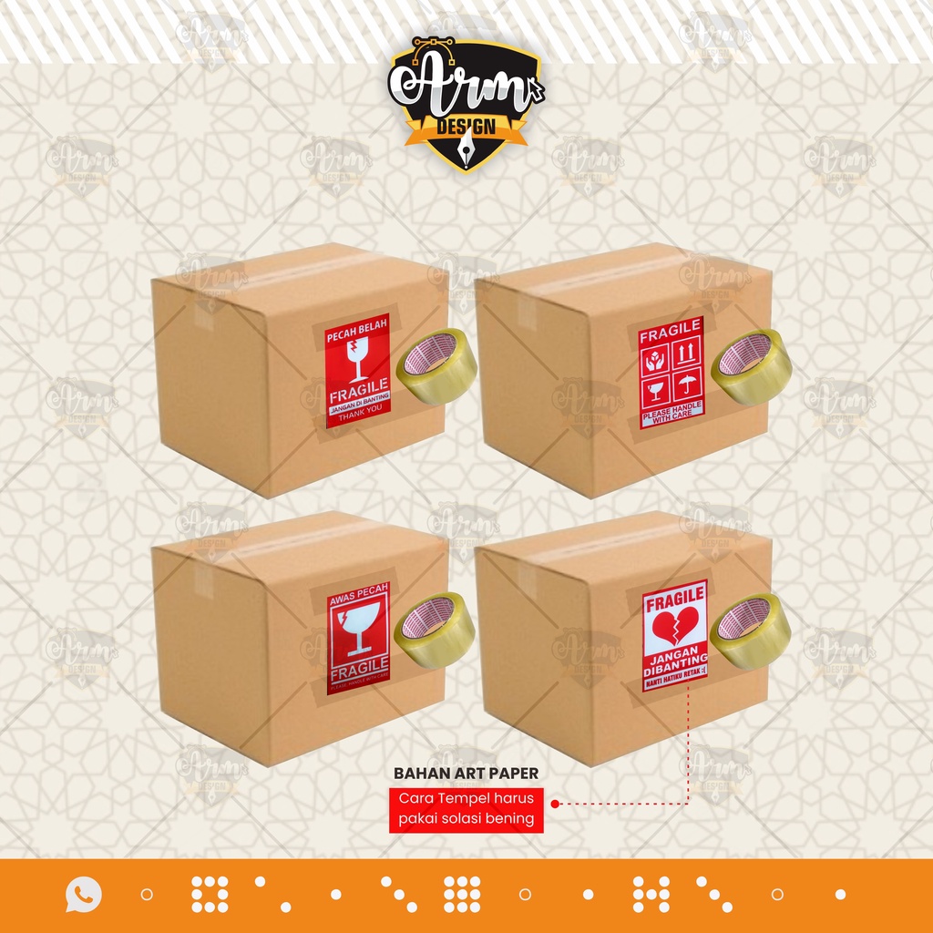 MERAH Fragile LABEL / Below Red Not Stickers | Shopee Malaysia