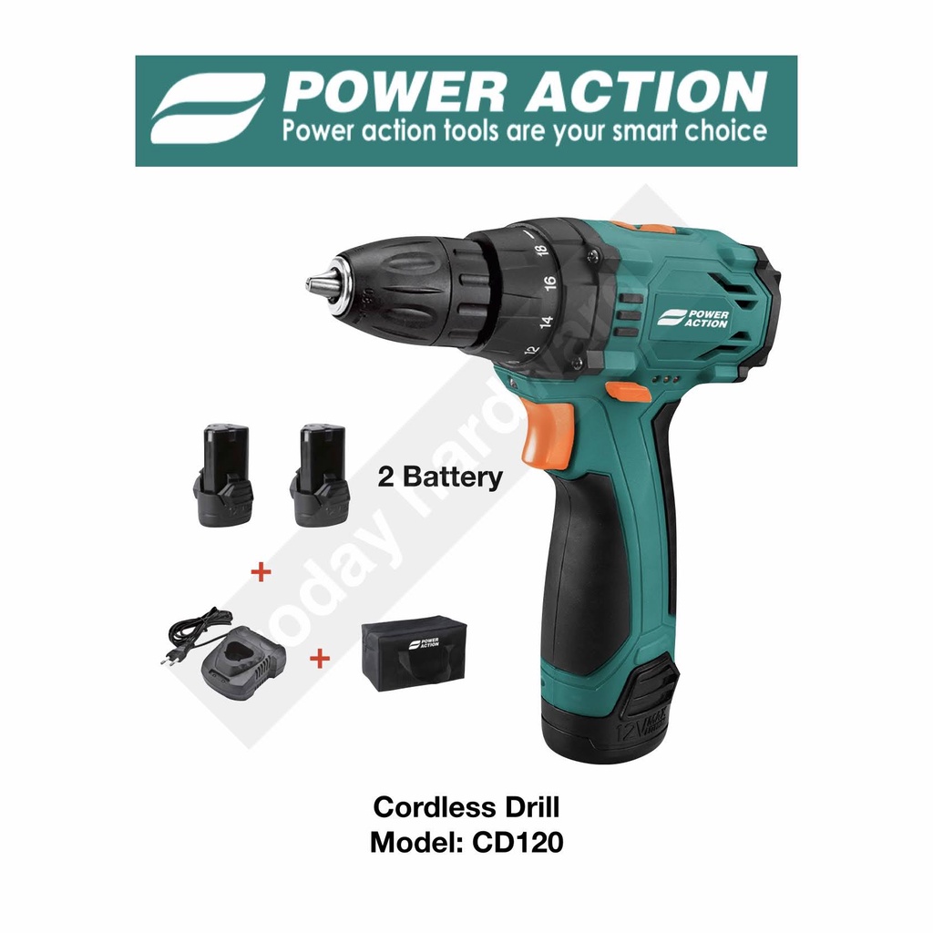 Power Action Cordless Drill (CD120) | Shopee Malaysia