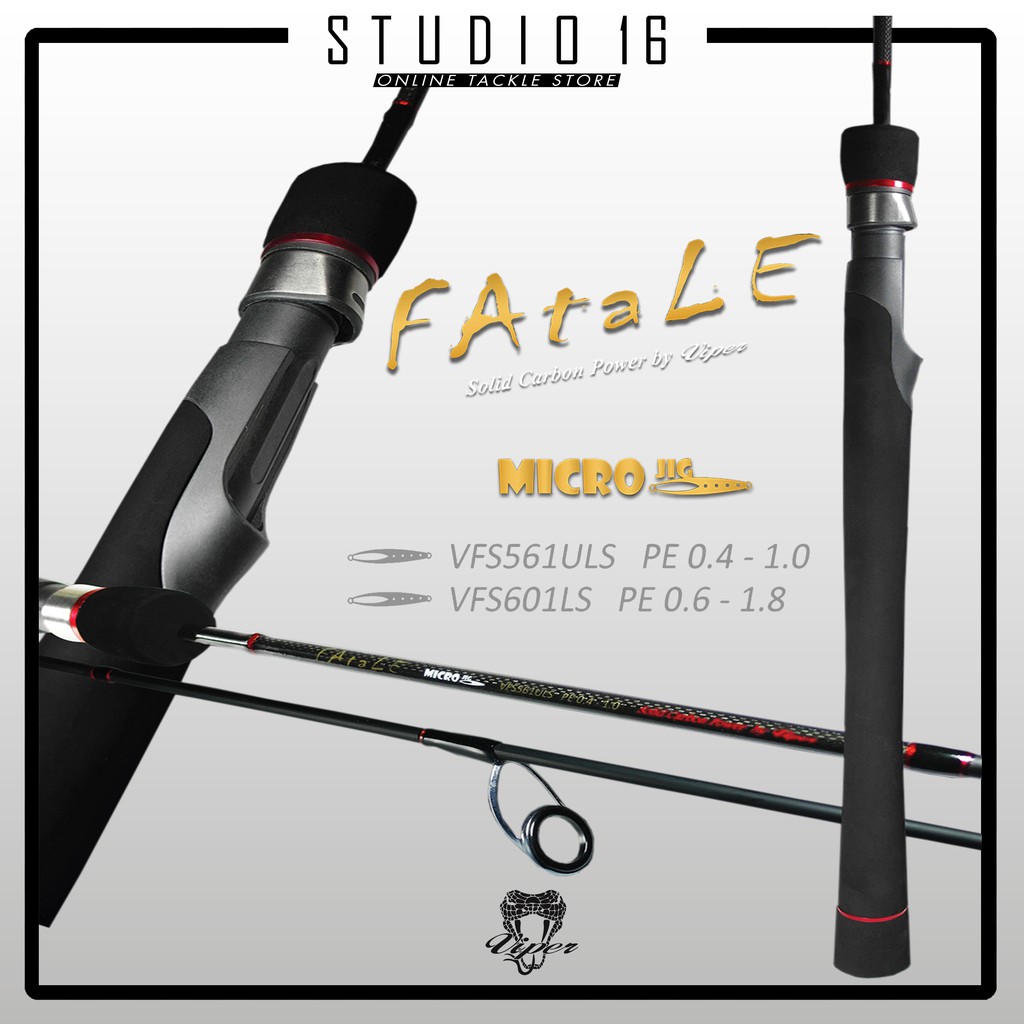 Viper Fatale Solid Carbon Micro Jigging Rod | Shopee Malaysia