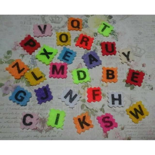 Flannel Letters/ Flannel Alphabets 5 dozen Mix (+-1,8*2cm) | Shopee ...