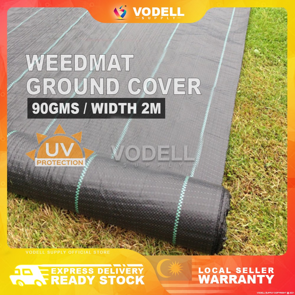 VODELL Weedmat Weed Control Mat 90GSM (WIDTH / LEBAR 1 / 2 METER ...