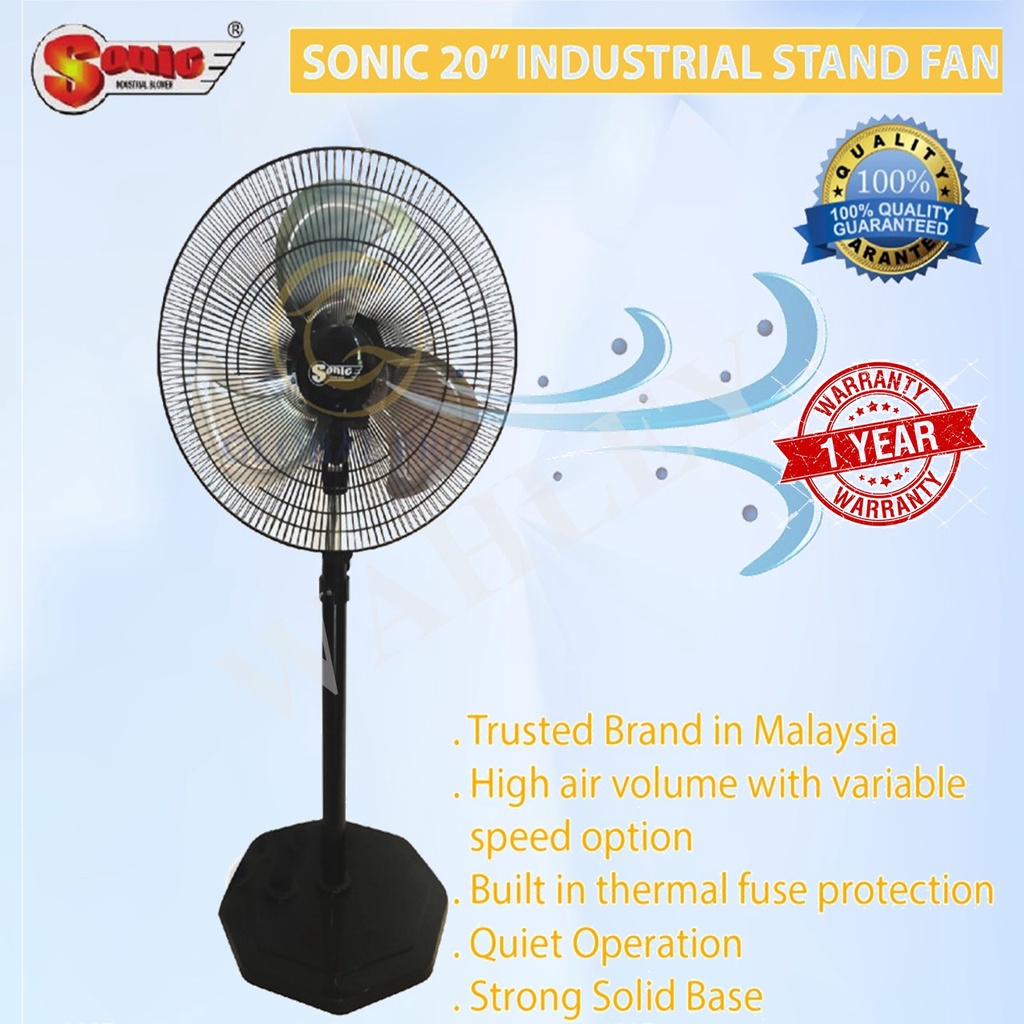SONIC 18"/20" Industrial Heavy Duty Fan Metal Fan/ Industry Stand Fan ...