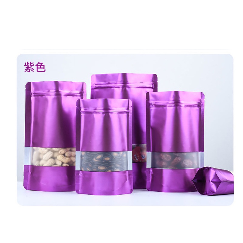 50pcs Colour Matte Ziplock Bag with Window/colour zipper bag | Shopee ...
