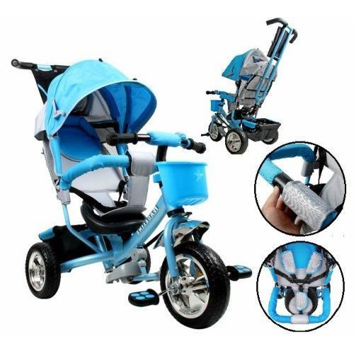 🔥 STROLLER BIKE 2 IN 1 kids bike push bicycle tricyle parents bike with ...