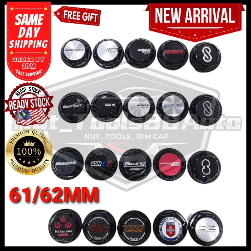 All Size 61/62MM Black Rim Cap Car Sport Rim WEDSSPORT SPORTS INSPIRED ...