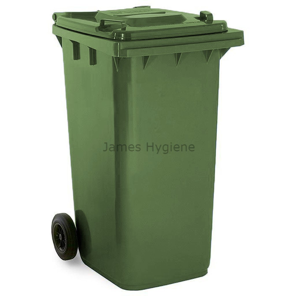 240L Garbage Two Wheel Bin (Green) | Shopee Malaysia