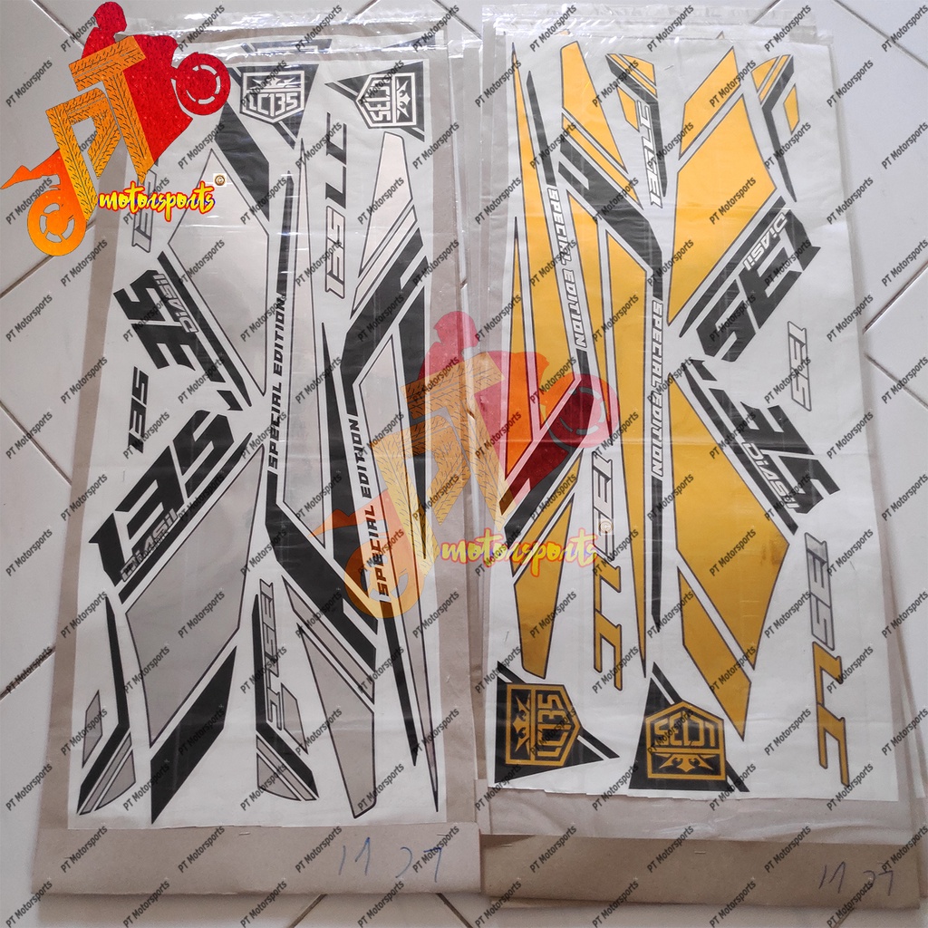 Yamaha Lc 135 LC135 V1 Sticker Gold Chrome Red Green Purple Blue ...