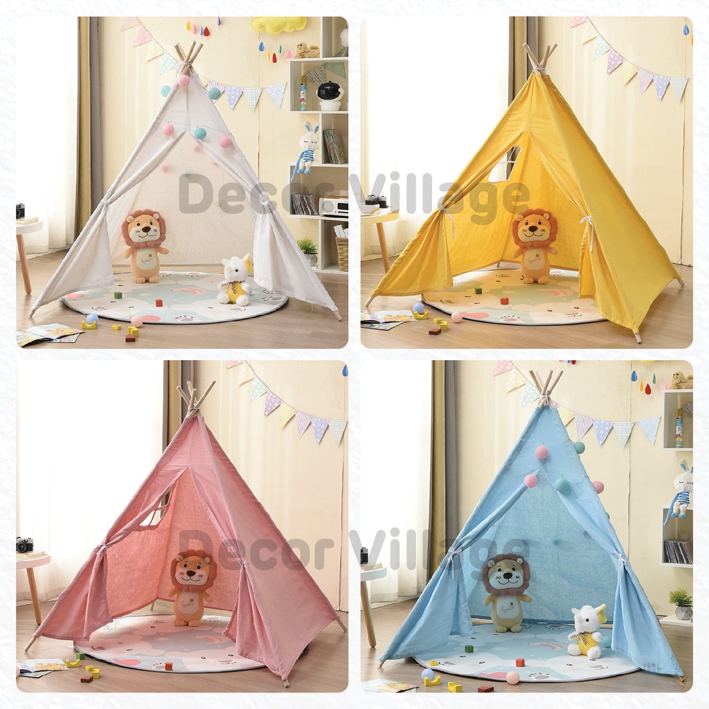 DV Children's Teepee Tent Large Tipi Tents for Toddler Kids Baby ...