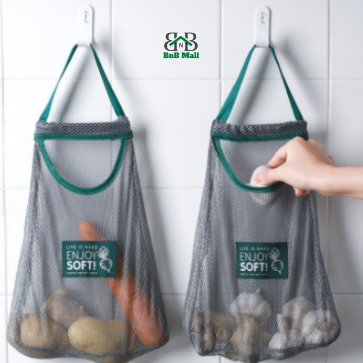 Fashion Ins Kitchen Net Bag Hanging Vege Organizer Net Fruit Vegetable ...