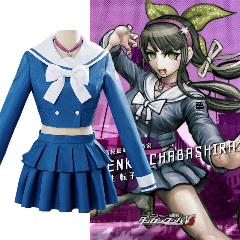 V3 Danganronpa Blue Killing Harmony Chabashira Tenko Cosplay Uniform ...