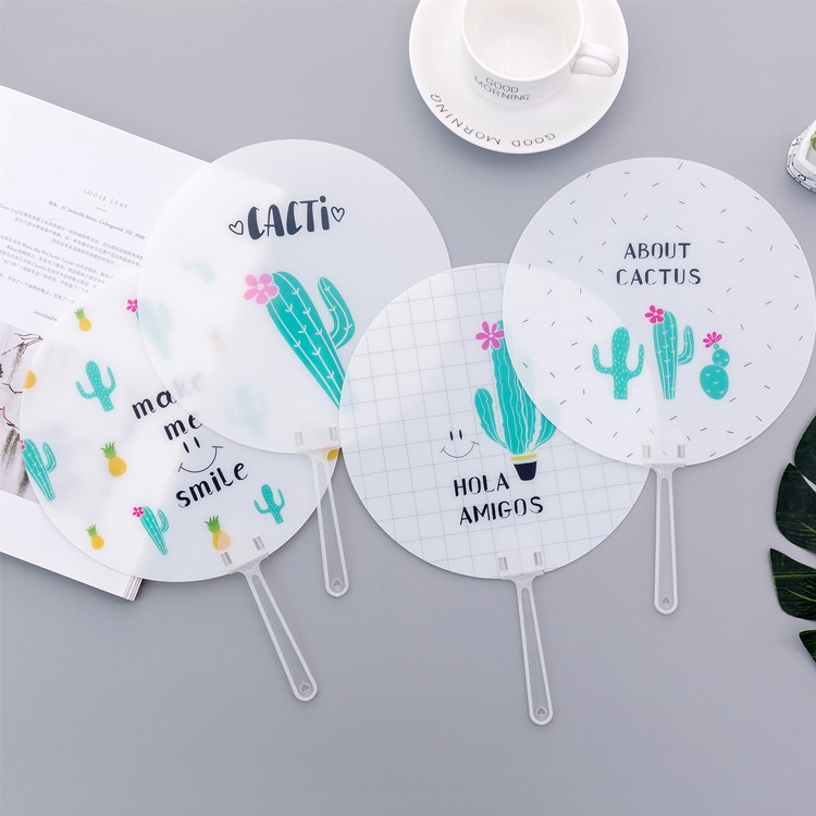 Summer Hand Fan Cartoon Unicorn Handheld Portable Fan Round Fan Cartoon ...