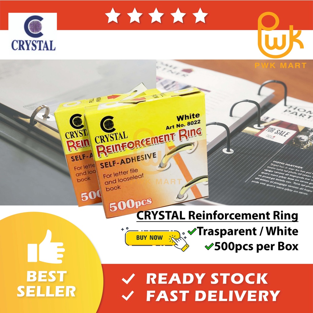 Reinforcement Ring Self-Adhesive White / Transparent no:8022 (500pcs ...