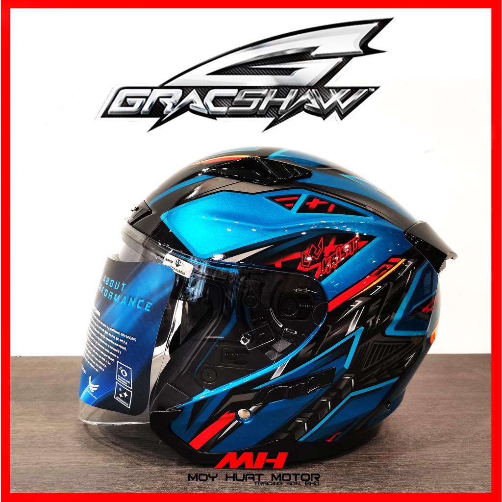 100% Original Gracshaw Double Visor Helmet GENNEX G535 Helmet with ...