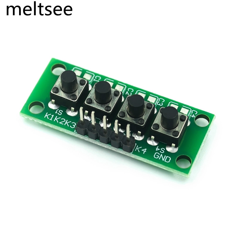 DIY Kit 1x4 4 Independent Key Button Keypad Keyboard Module Mcu for Arduino Student Class Design ...