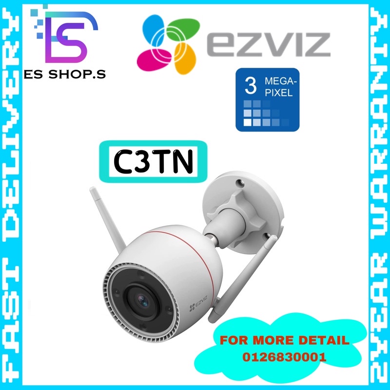 EZVIZ C3TN (3MP) 2K 32/64/128/256GB AI-Human Detection Color Night ...