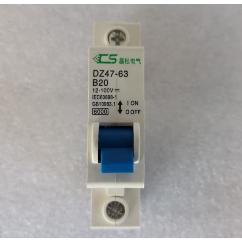 DC MCB Circuit Breaker 12V-100V 1P For Solar PV System 1A/3/6/10/16/20 ...