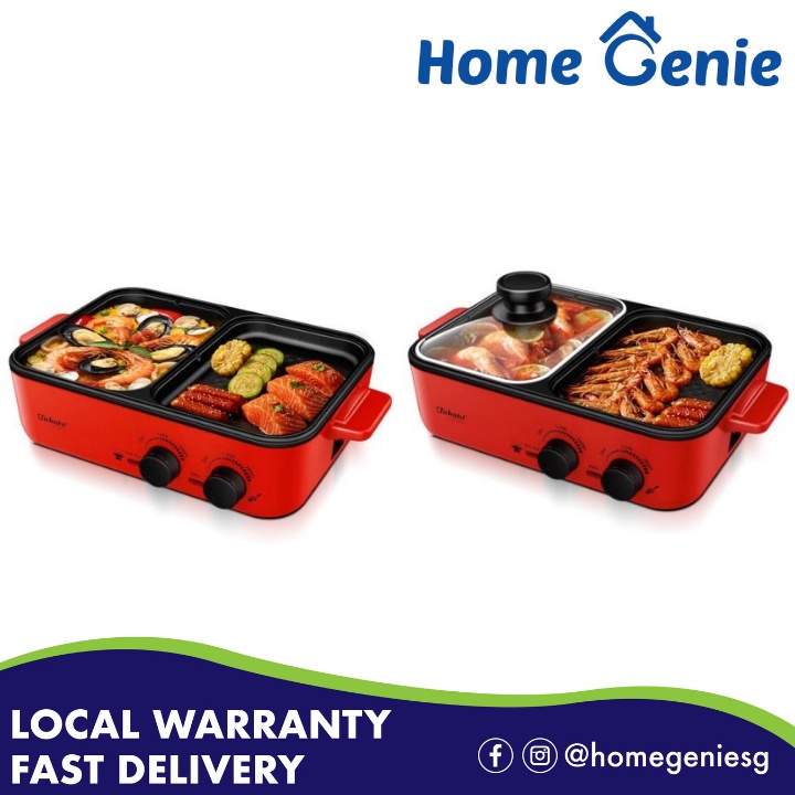 Takahi 1800W 2-IN-1 Electric Hot Pot & BBQ Grill Model-2280 | Shopee ...