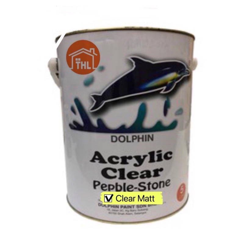 Dolphin Acrylic Pebble Stone / Wrought Iron Clear Coat 5L | Shopee Malaysia