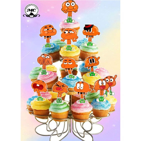 Darwin the gaming world gumball Cupcake Topper (12pcs.per packed ...