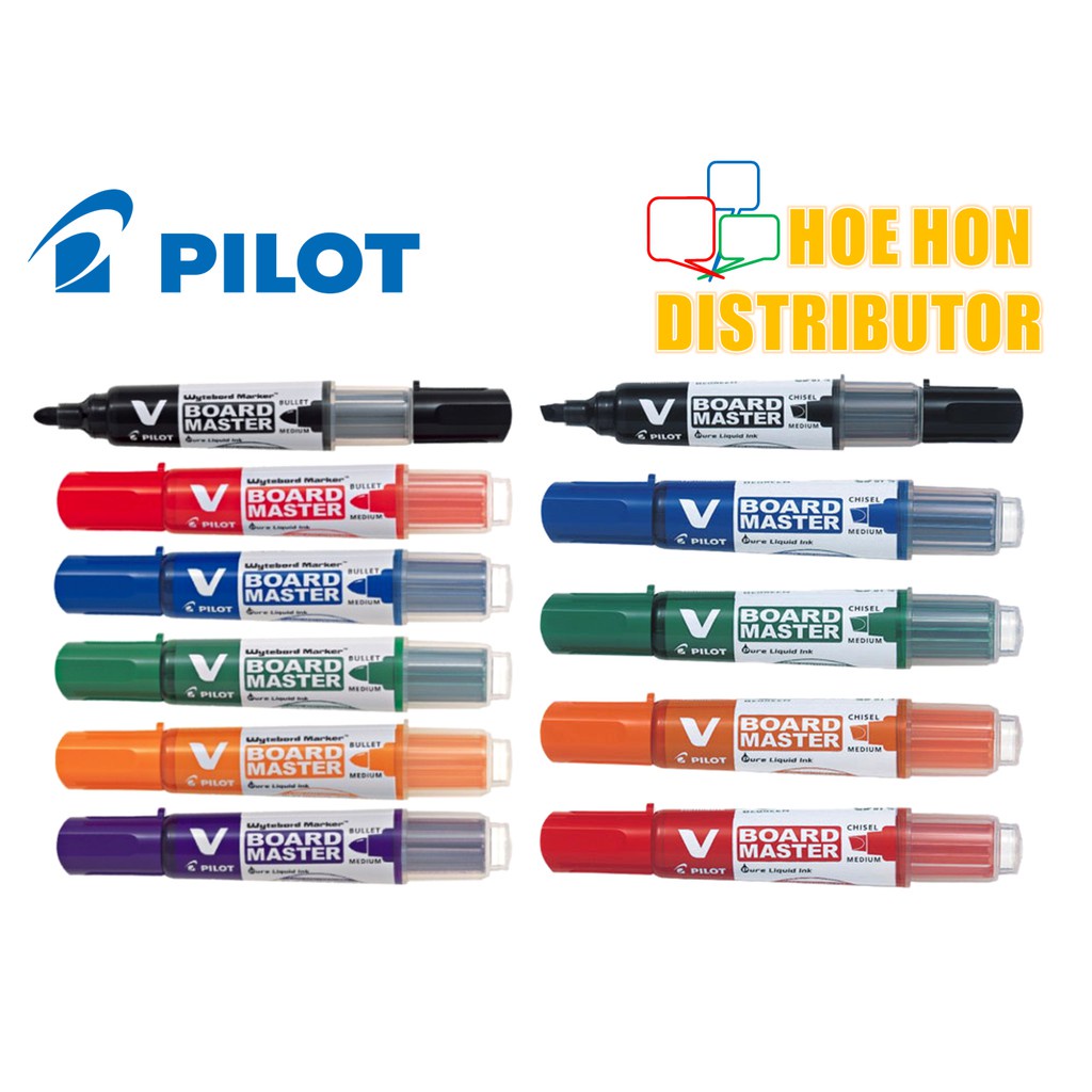 Pilot V Board Master Wytebord Bullet Fine Medium Chisel Marker ...