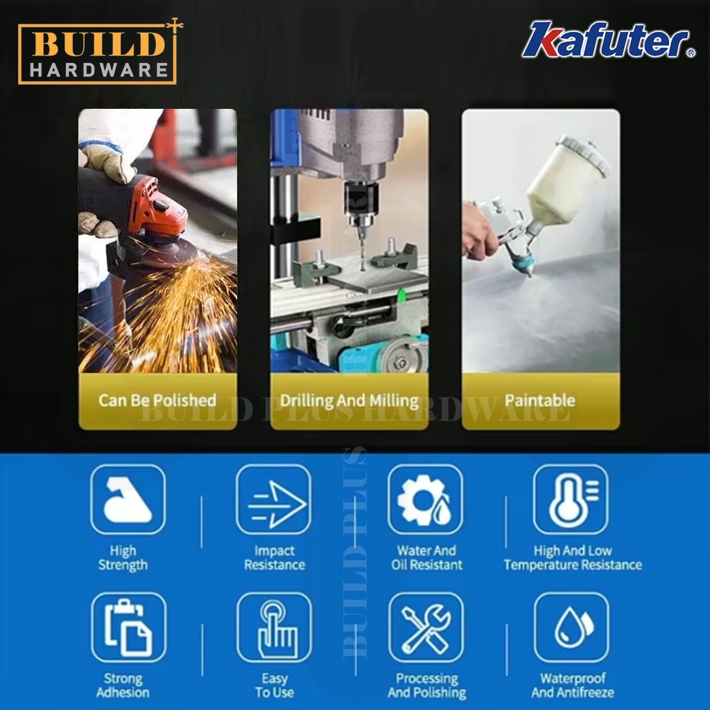 KAFUTER K-9119 Steel Weld Epoxy Compound (A+B) 65G Adhesive Repairing Casting Leakage Plugging ...